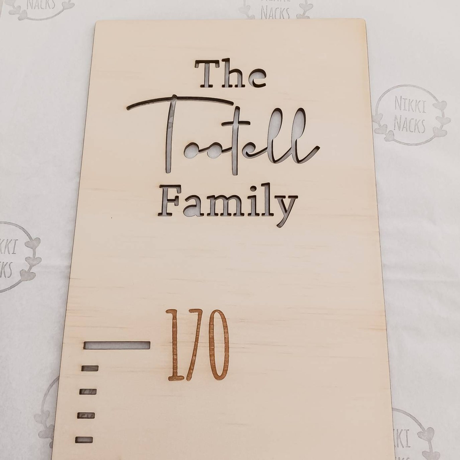 Wooden Family Height Chart Growth Chart Surname Height - Etsy Australia