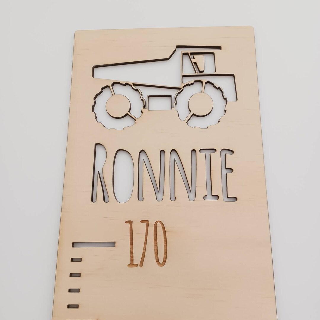 Wooden Dump Truck Height Chart Growth Chart Height Ruler - Etsy