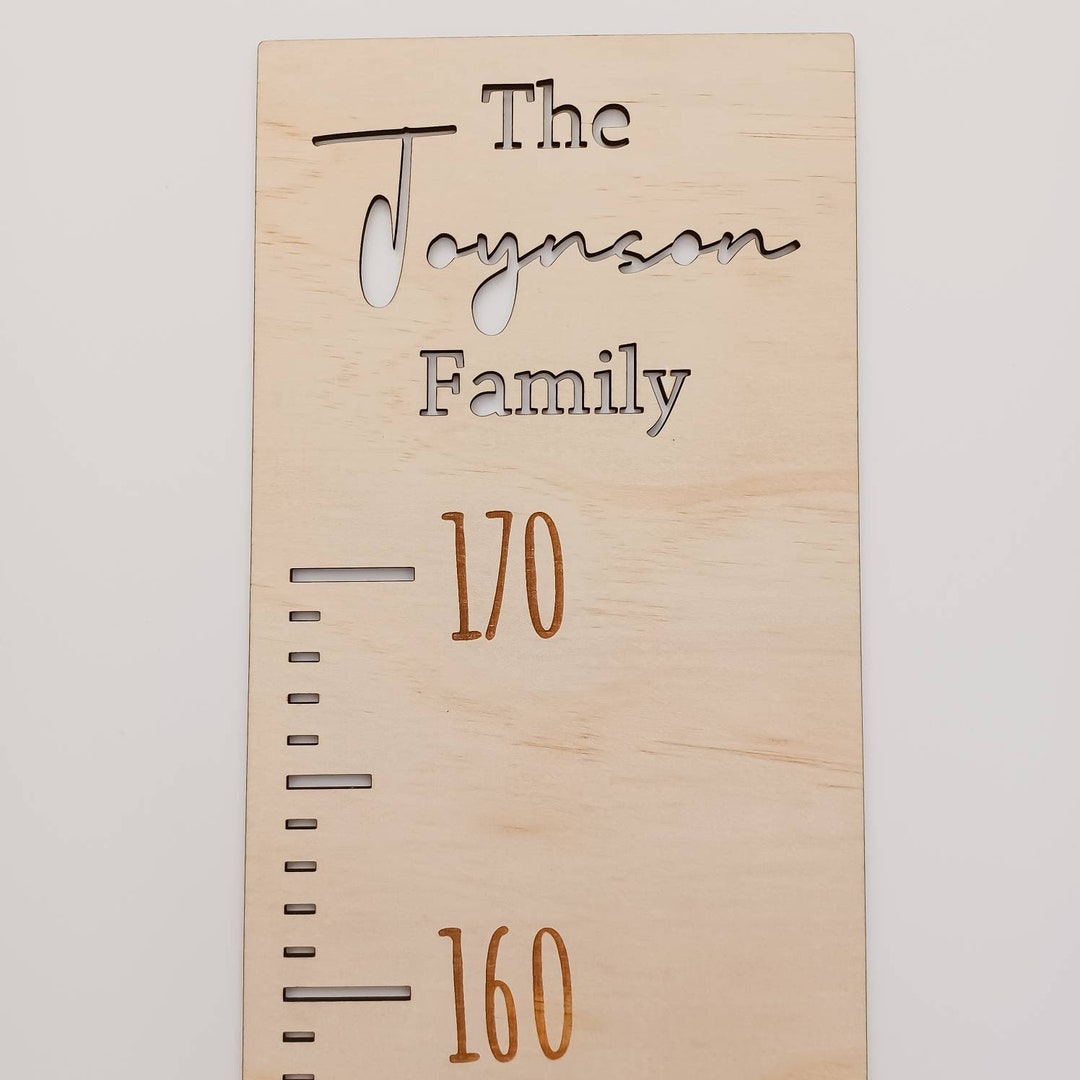 Wooden Family Height Chart | Growth Chart | Surname Height Ruler - Etsy ...