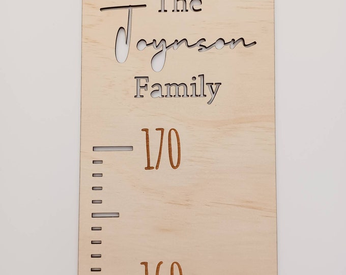 Wooden Family Height Chart Growth Chart Surname Height Ruler - Etsy ...