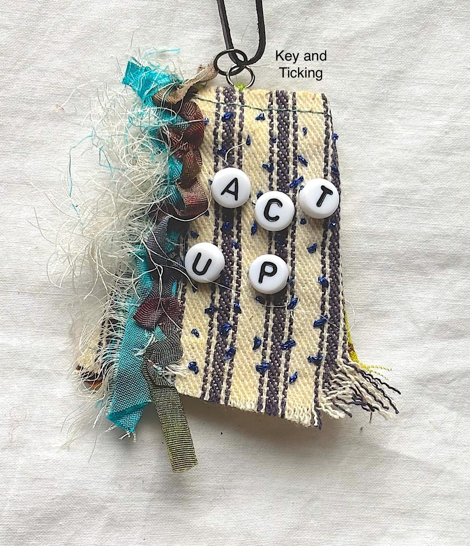 Handmade Fabric Charms: Two Sided Unique Textile Sculpture Pendants - Etsy