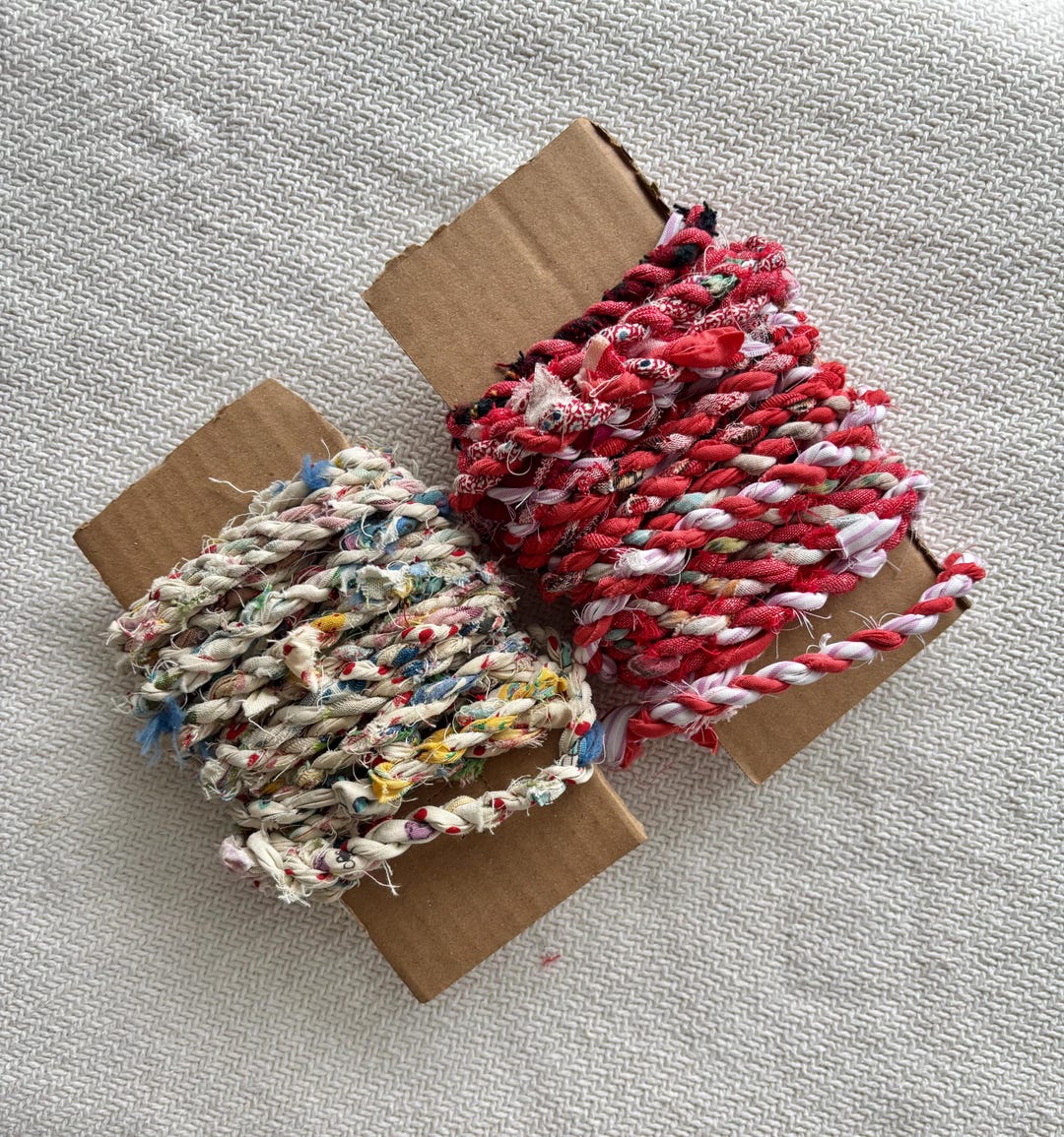 Braided Fabric Rope: Hand Twisted Upcycled Crafting Cord - Sold by the ...