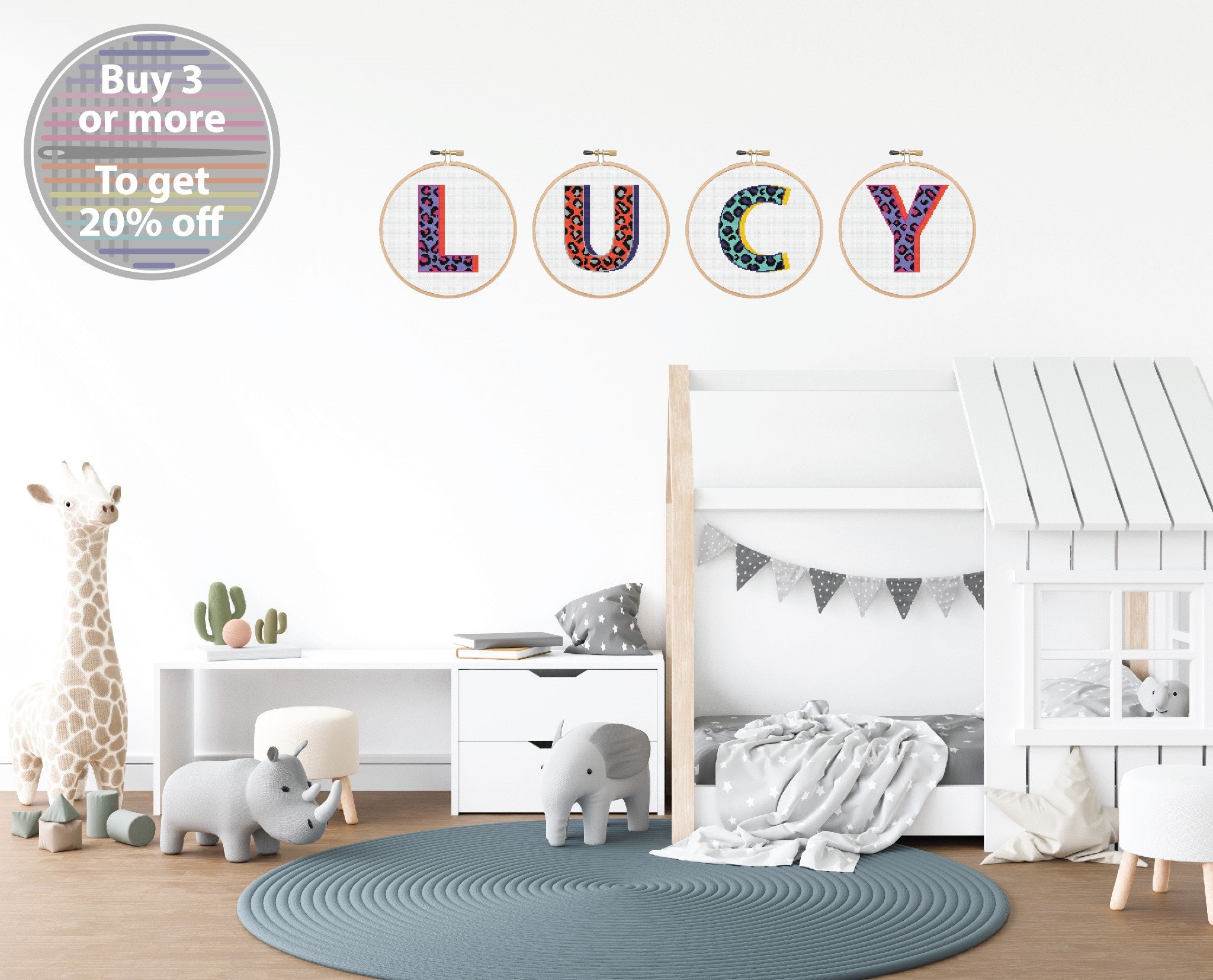 Letter I Leopard Print Cross Stitch Pattern, PDF Download, Beginner ...