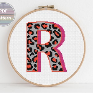 Letter R Leopard Print - Etsy