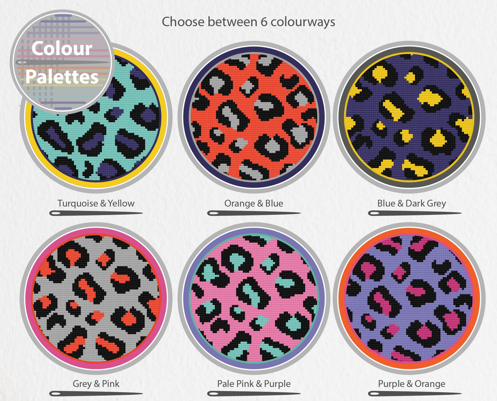 Letter J Leopard Print Cross Stitch Kit, Beginner Pattern, Personalised ...