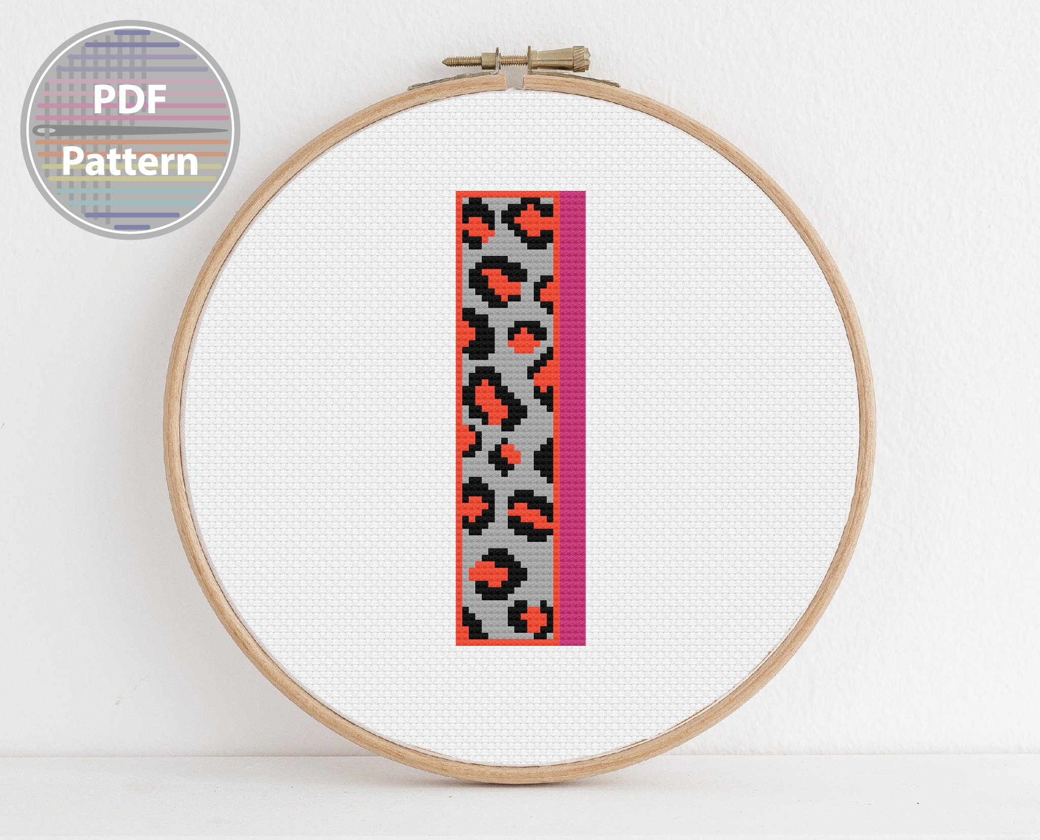 Letter I Leopard Print Cross Stitch Pattern, PDF Download, Beginner ...