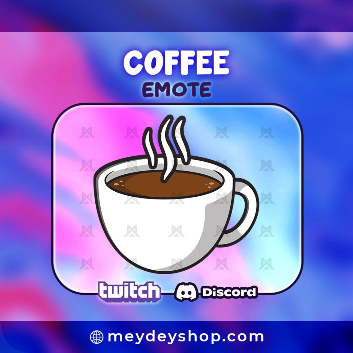 COFFEE Emote Twitch Discord Youtube Streaming | Etsy