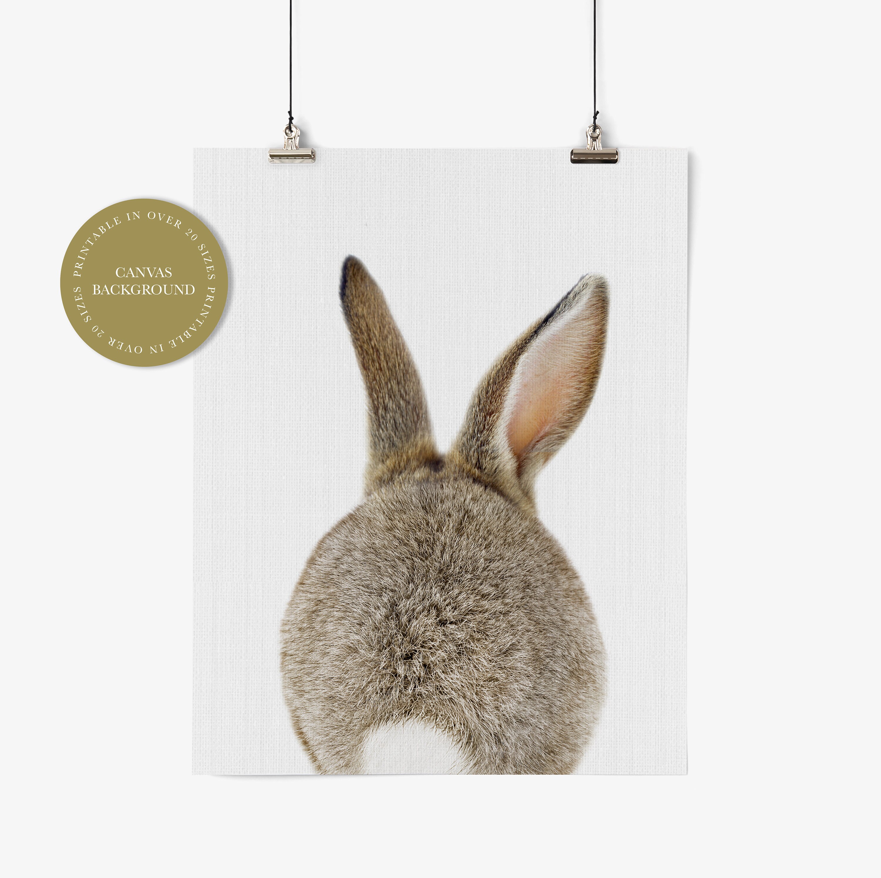 Bunny Rabbit Tail Print Nursery Animal Wall Art Printable - Etsy