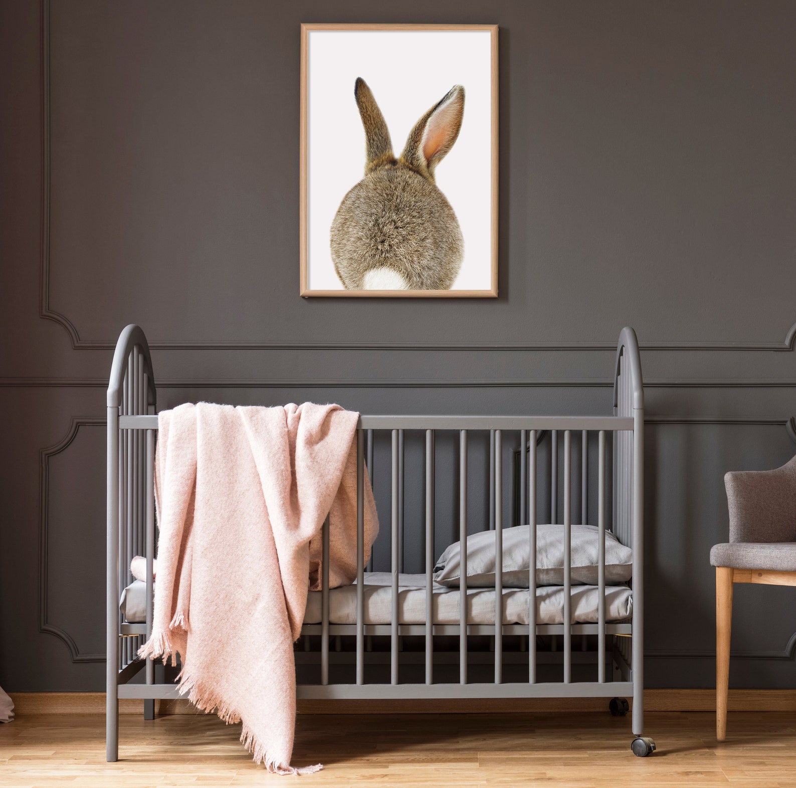 Bunny Rabbit Tail Print Nursery Animal Wall Art Printable - Etsy