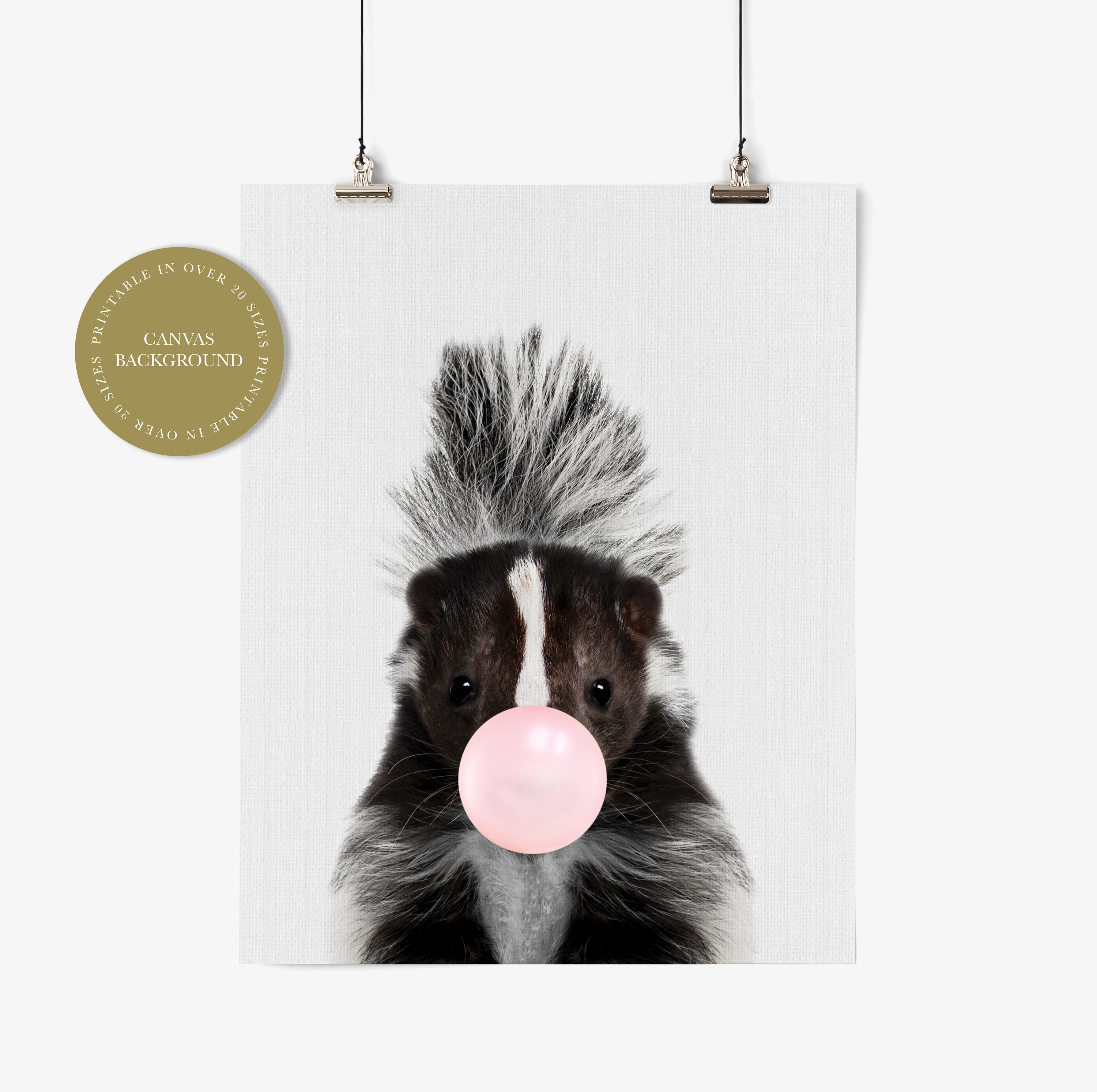 Skunk Print Nursery Wall Art Instant Digital Download - Etsy