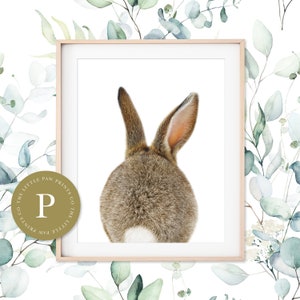 Bunny Rabbit Tail Print Nursery Animal Wall Art Printable | Etsy