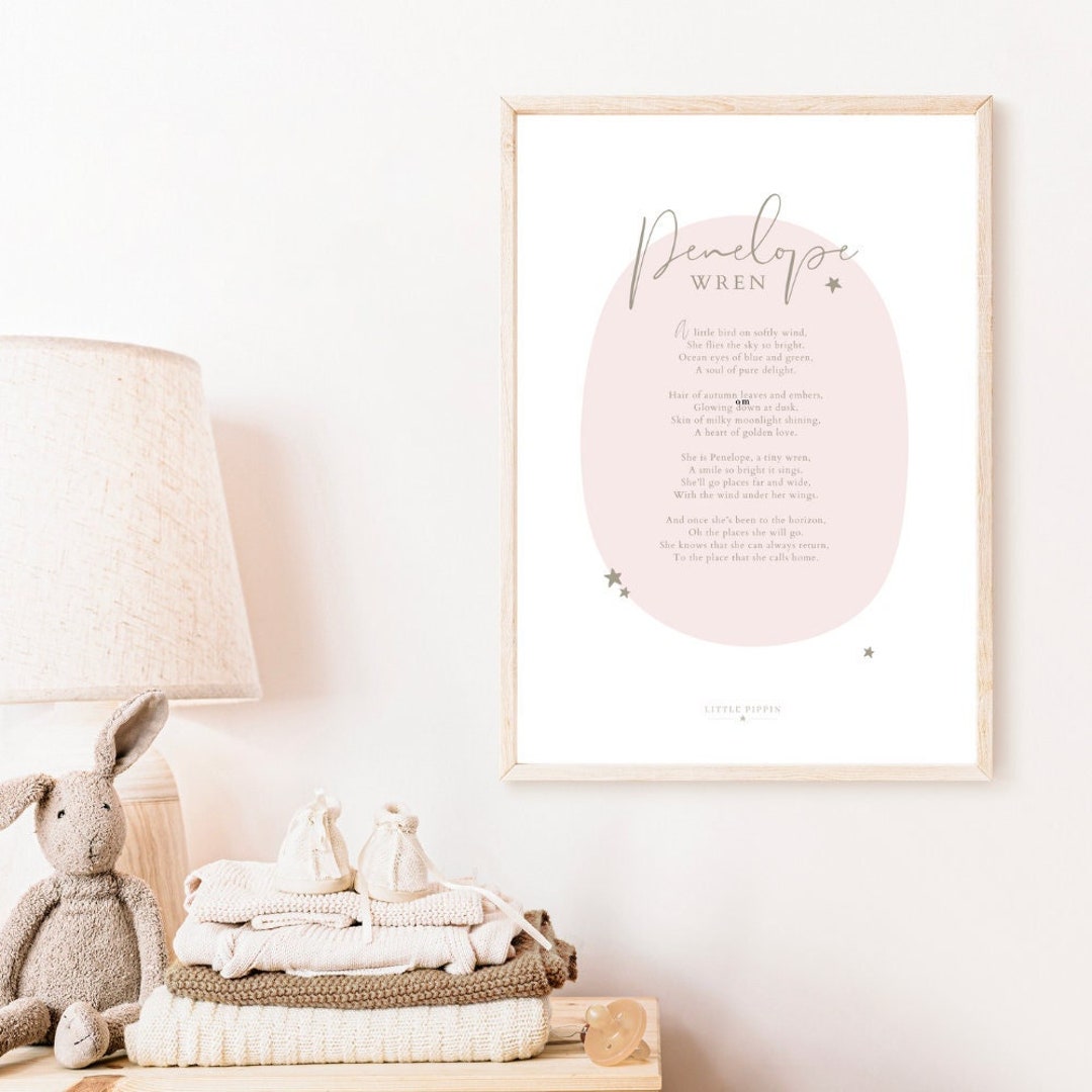 Personalised Custom Children's Poem Print - Etsy