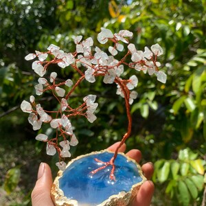 Aquamarine and Agate Tree of Life - Etsy