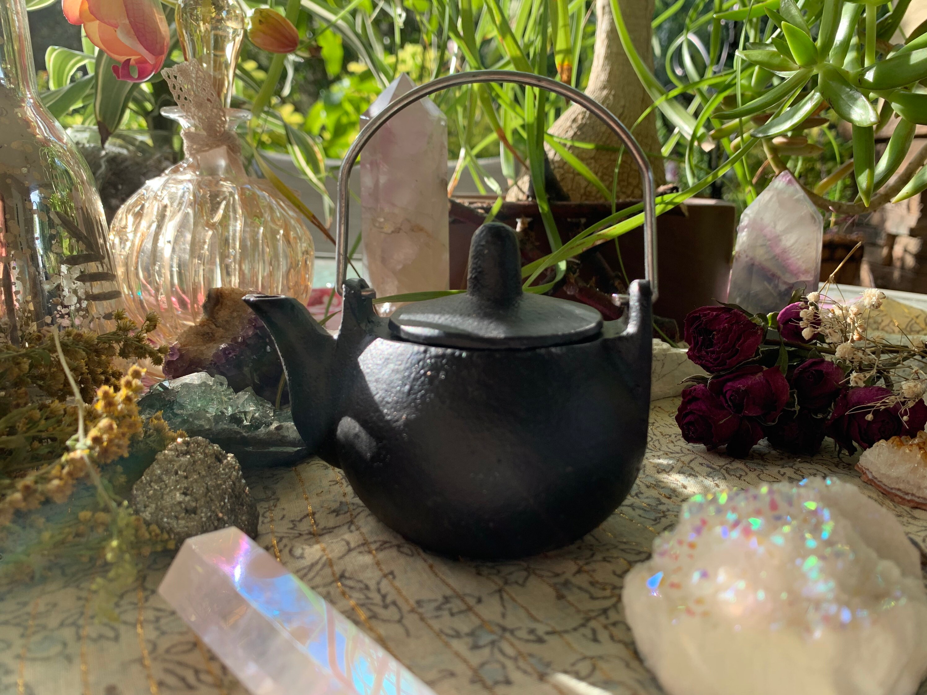 Mini Cast Iron Kettle 4 Hibiscus Tea Kit - Etsy