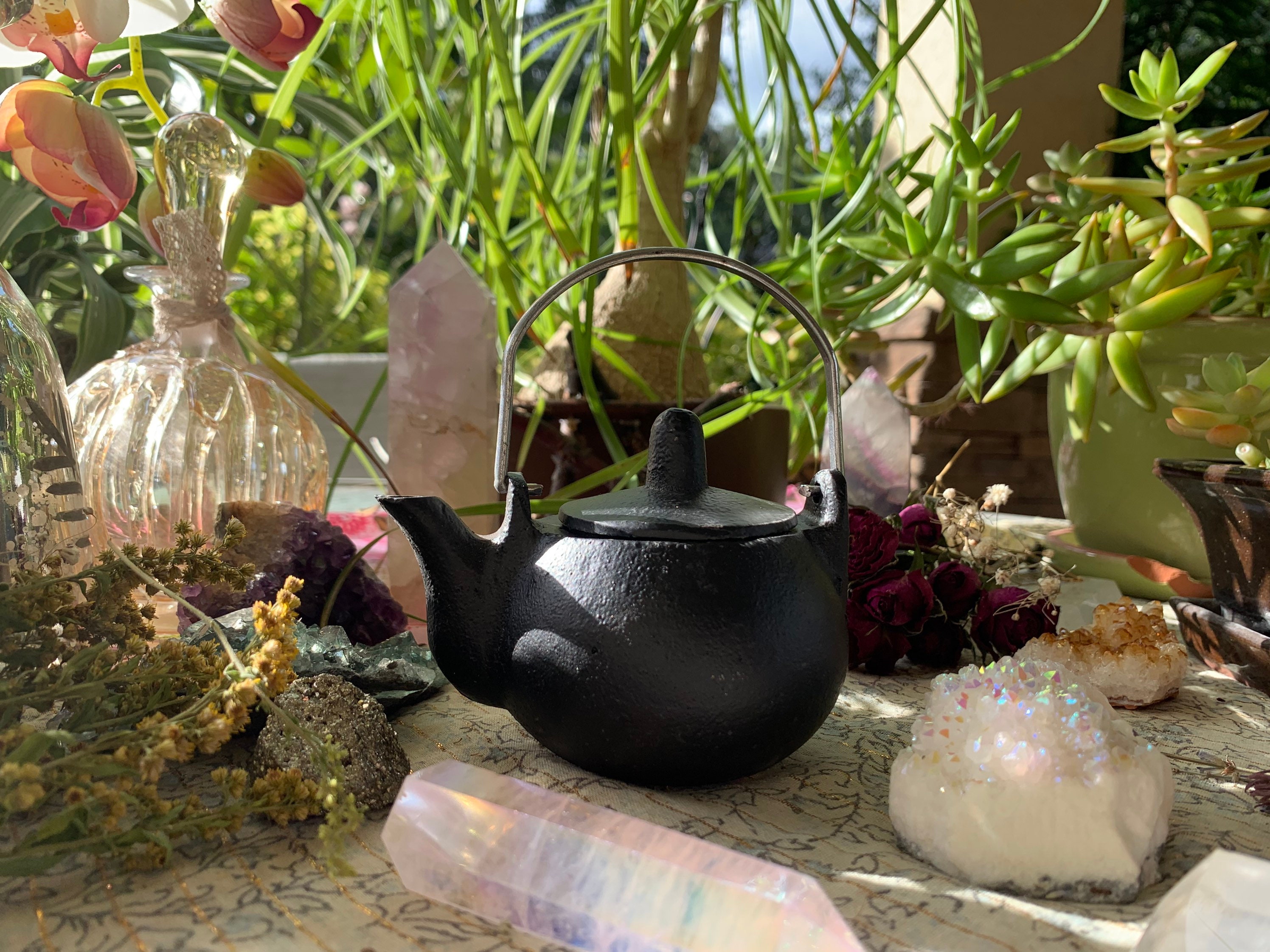 Mini Cast Iron Kettle 4 Hibiscus Tea Kit - Etsy