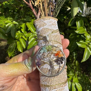 Tree of Life Smudge Feather Wand - Etsy