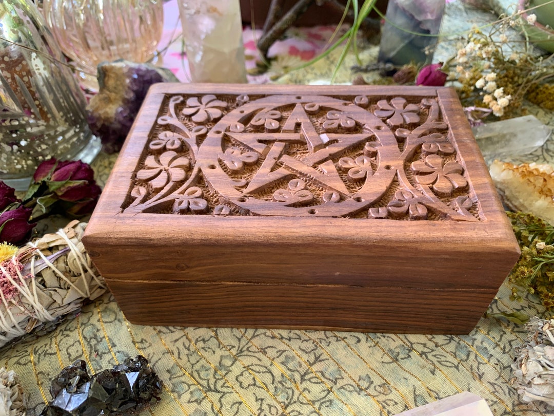 Pentacle Spell Box W/ Rosemary - Etsy