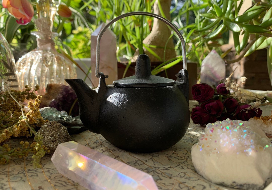 Mini Cast Iron Kettle 4” Hibiscus Tea Kit - Etsy