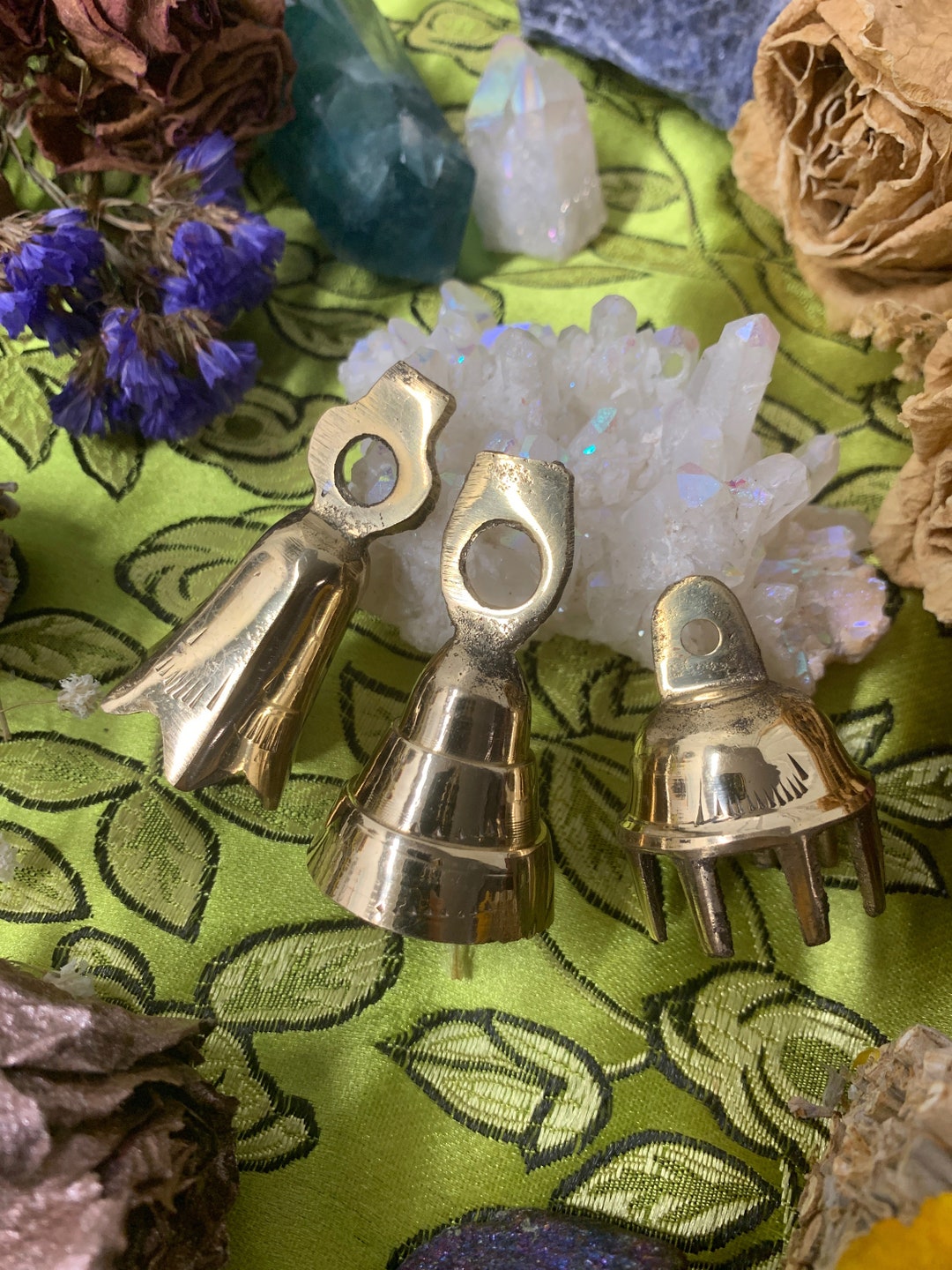 Mini Brass Altar Bells (set of 3) - Etsy