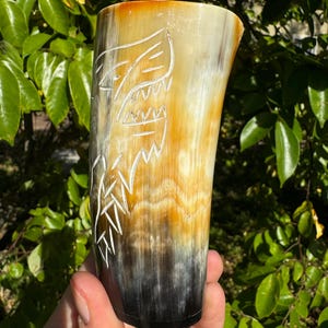 Wolf Buffalo Horn Drinking Cup - Etsy