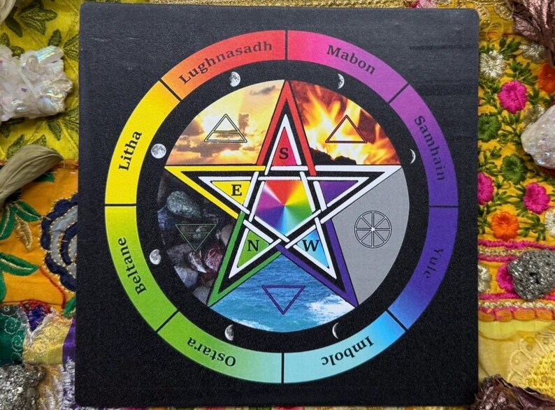 Wheel of the Year Pendulum Board/ Crystal Grid - Etsy