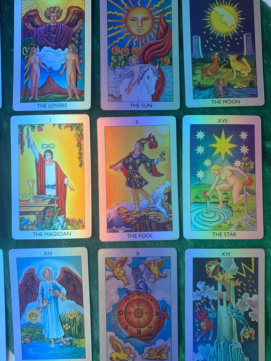 Holographic Reflective Tarot Authentic Deck - Etsy