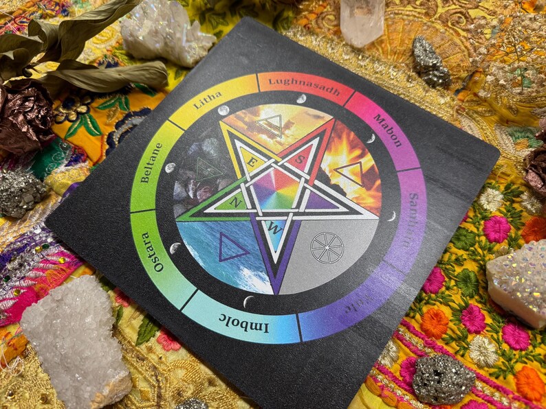 Wheel of the Year Pendulum Board/ Crystal Grid - Etsy