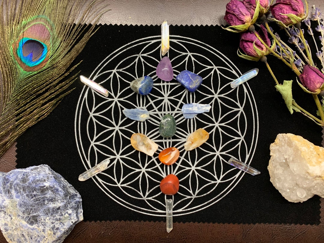 Seven Chakra Alignment Crystal Grid - Etsy