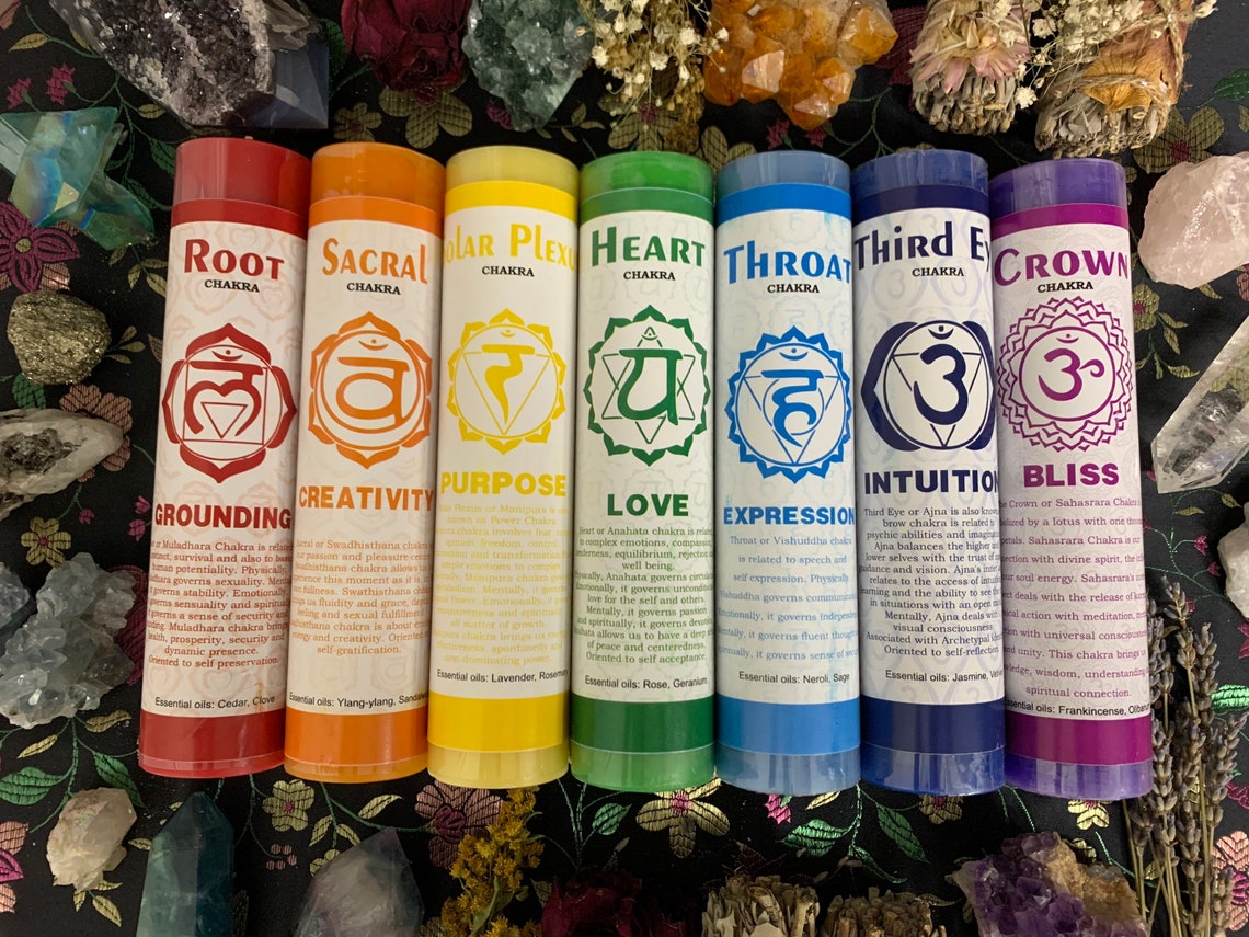 Seven Chakra Candle Set - Etsy