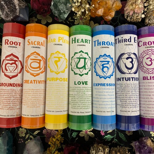 Seven Chakra Candle Set - Etsy