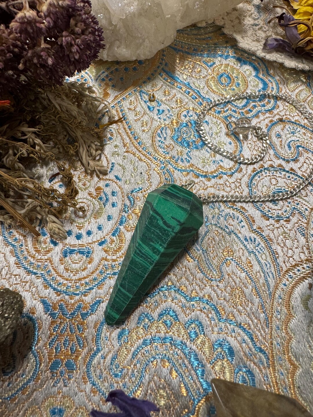 Faux Malachite Pendulum - Etsy