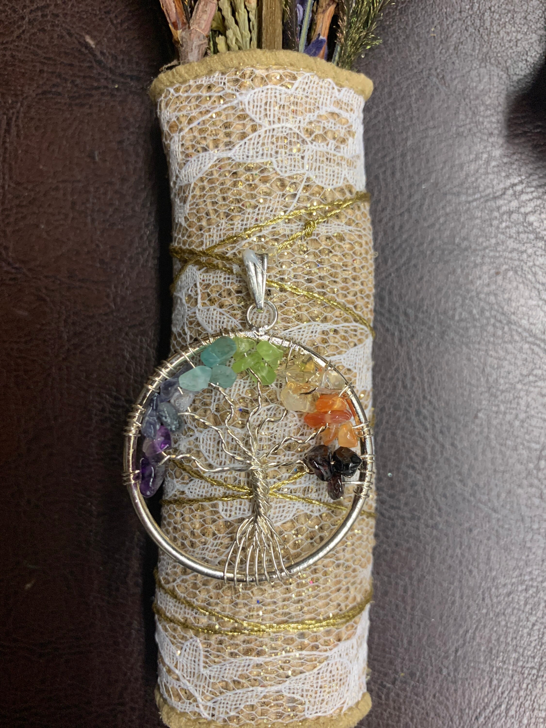 Tree of Life Smudge Feather Wand - Etsy