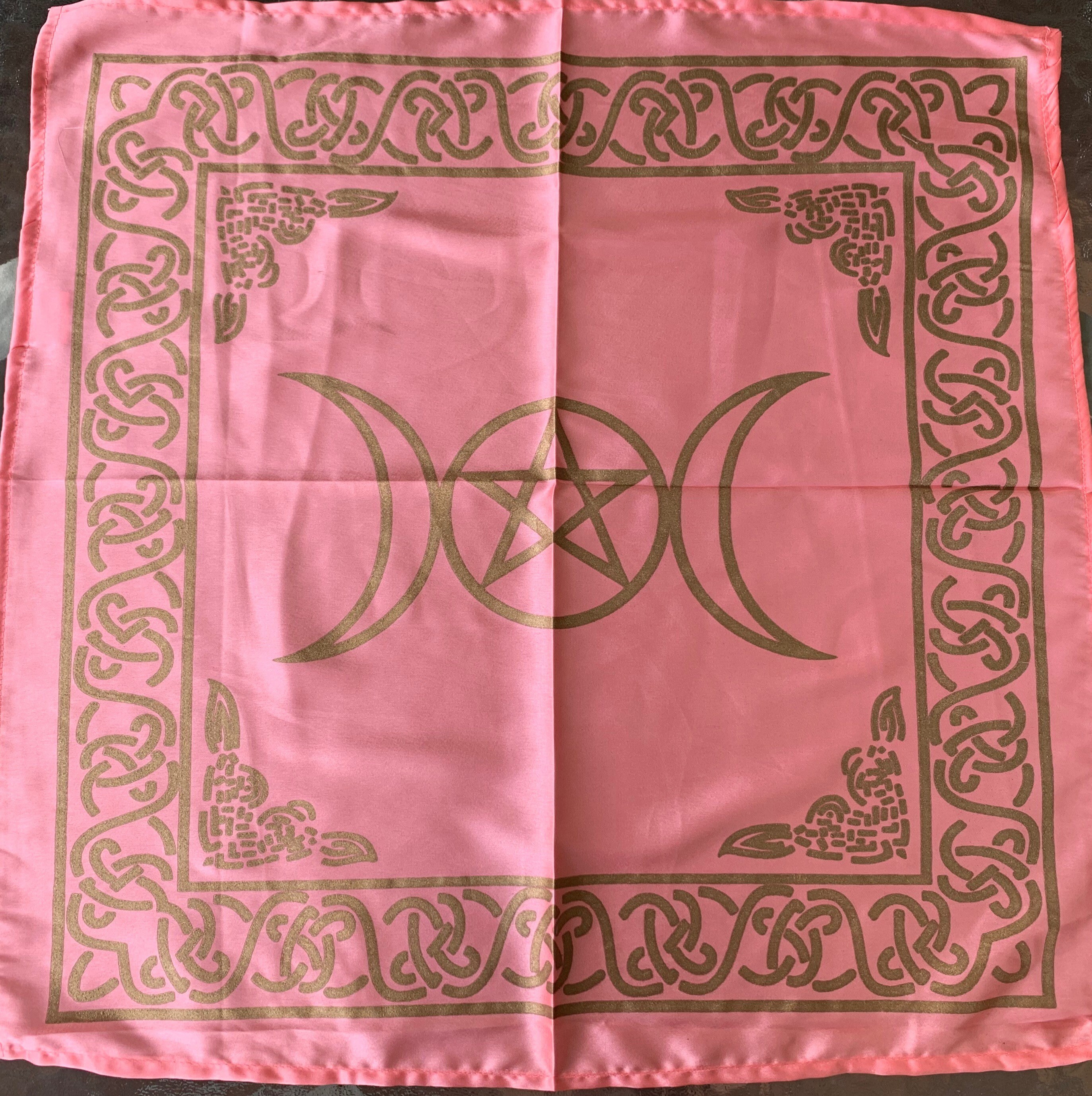 Pink Satin Triple Moon Altar Cloth - Etsy