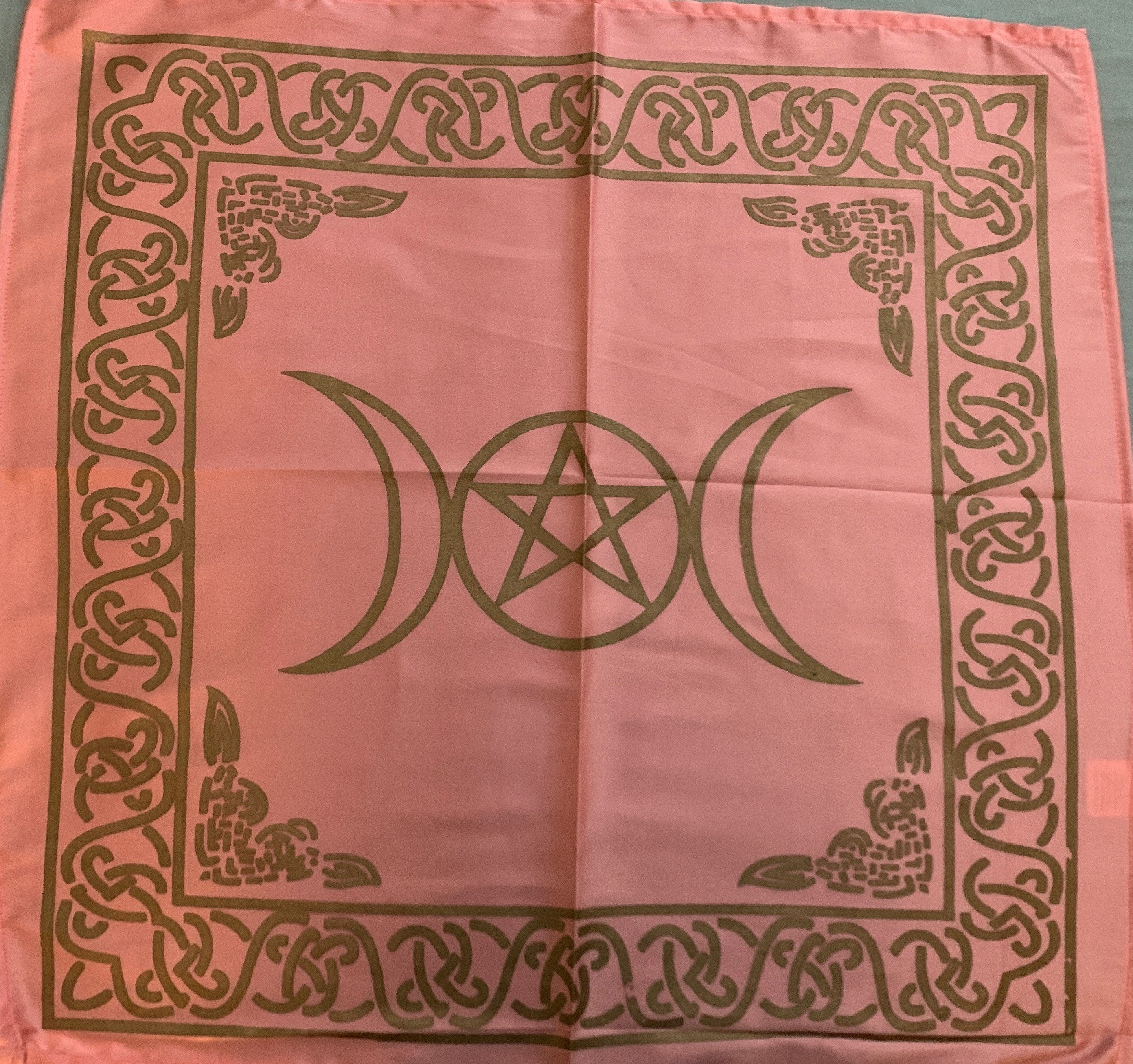 Pink Satin Triple Moon Altar Cloth - Etsy
