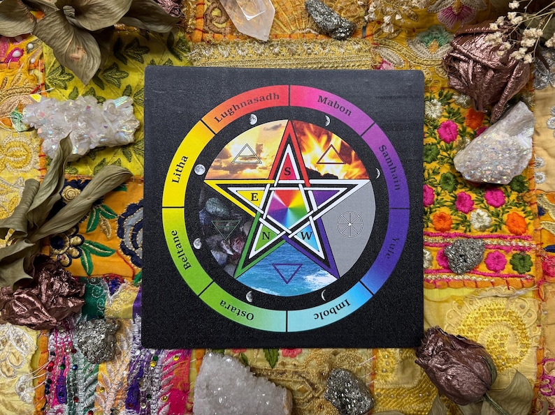 Wheel of the Year Pendulum Board/ Crystal Grid - Etsy