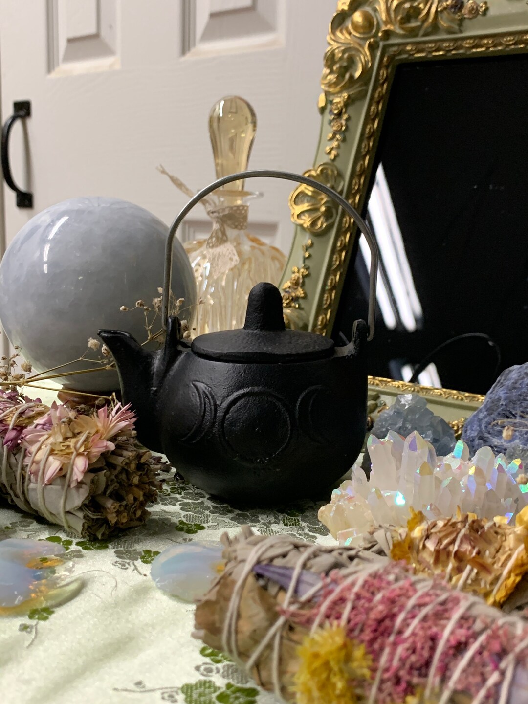 Mini Triple Moon Cast Iron Kettle 4 & Hibiscus Tea Kit - Etsy