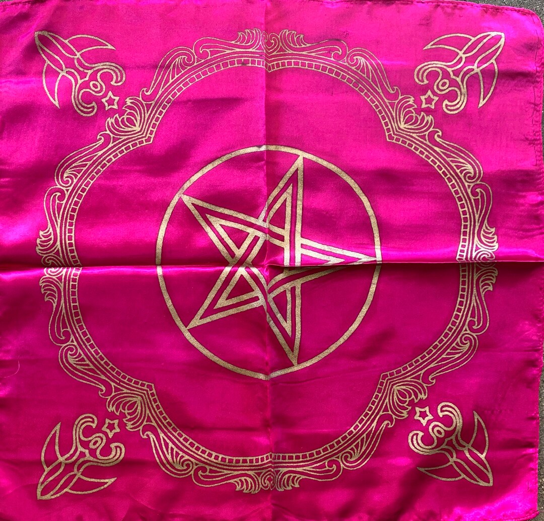 Magenta Satin Pentacle Altar Cloth - Etsy