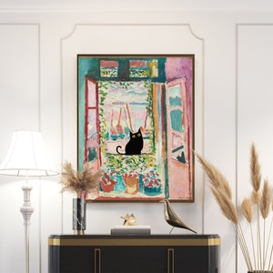 Henri Matisse Cat Print Matisse Open Window Cat Poster Cat | Etsy Canada