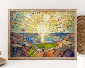 Edvard Munch : the Sun 1909 Canvas Gallery Wrapped or Framed - Etsy