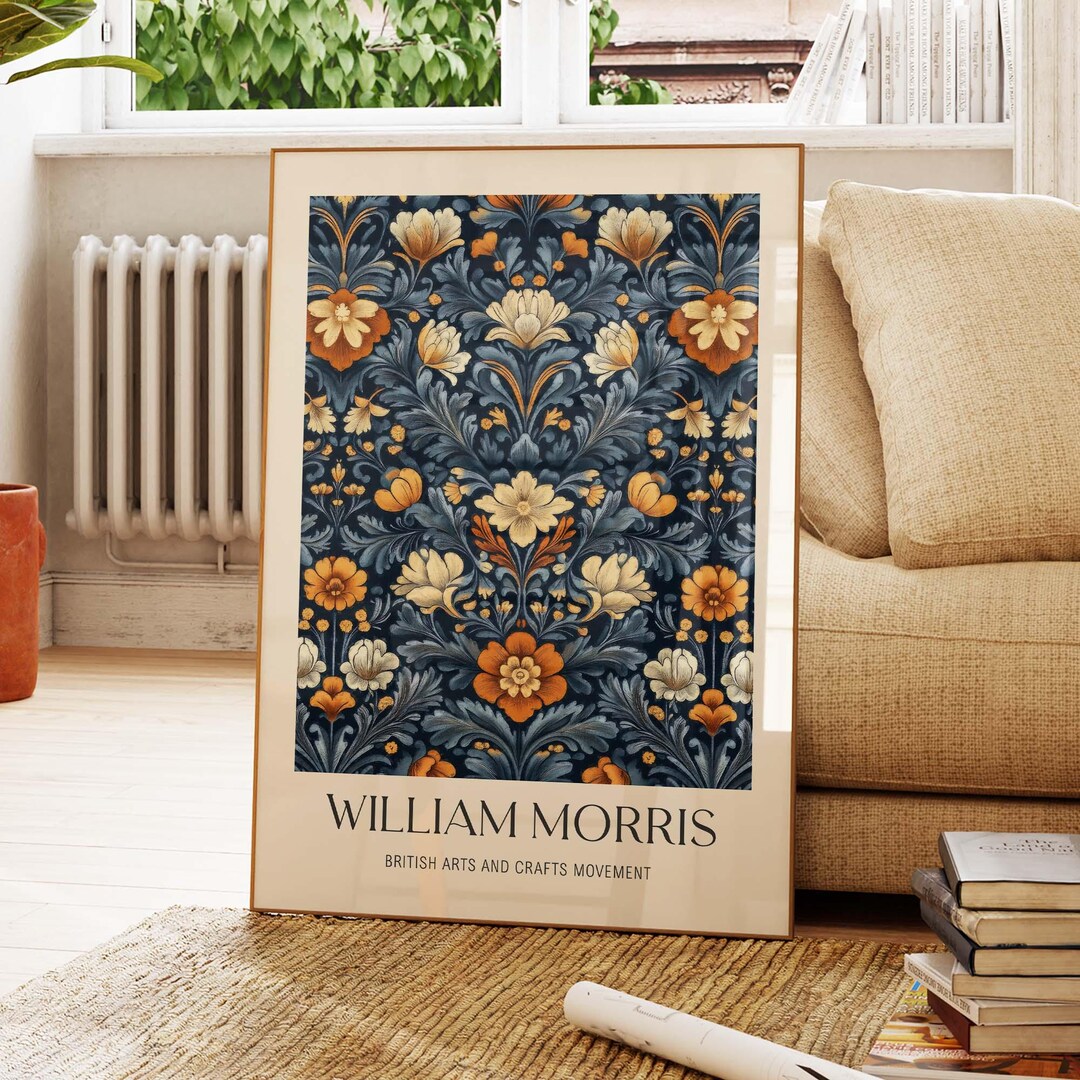 William Morris Flowers Pattern Poster, Floral Morris Art, Wall Decor ...