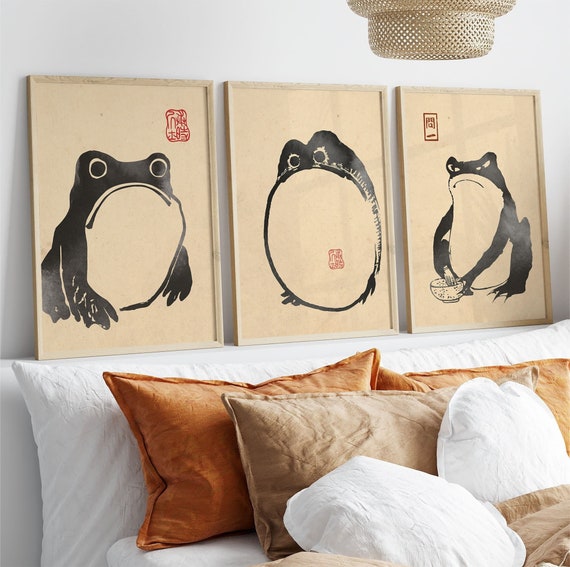 Unimpressed Frog Poster Frog Posters Matsumoto Hoji Frog - Etsy