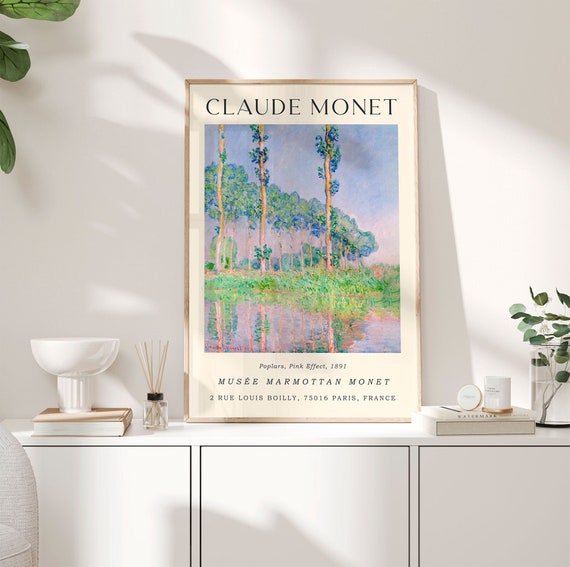 Claude Monet Poplars Pink Effect Poster Monet Wall Art Print - Etsy