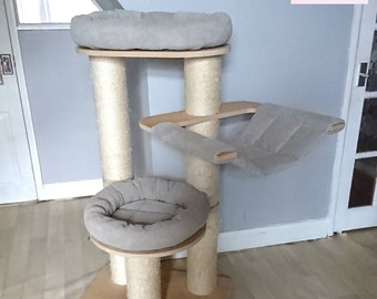 SILVER GREY Chenille Corduroy 5pc Cat Tree Bed Replacement Set - Etsy