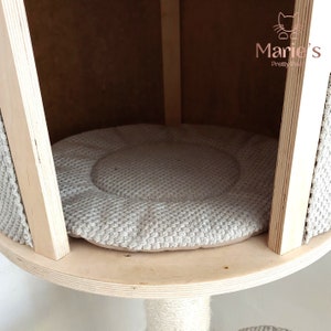 SILVER GREY Chenille Corduroy 6/7pc Cat Tree Bed Replacement Set to Fit ...