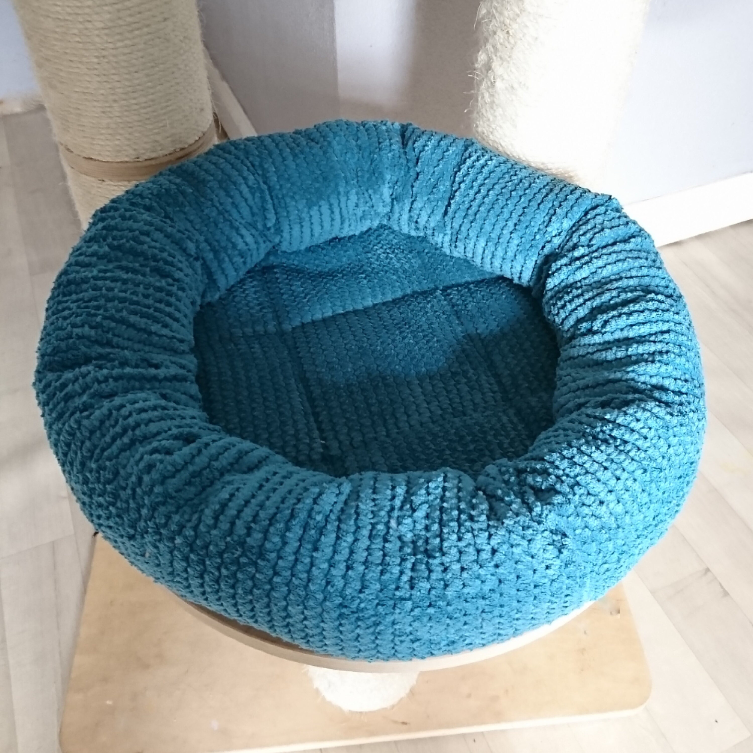 TEAL CHENILLE CORDUROY 3pc Cat Tree Bed Replacement Set to Fit - Etsy