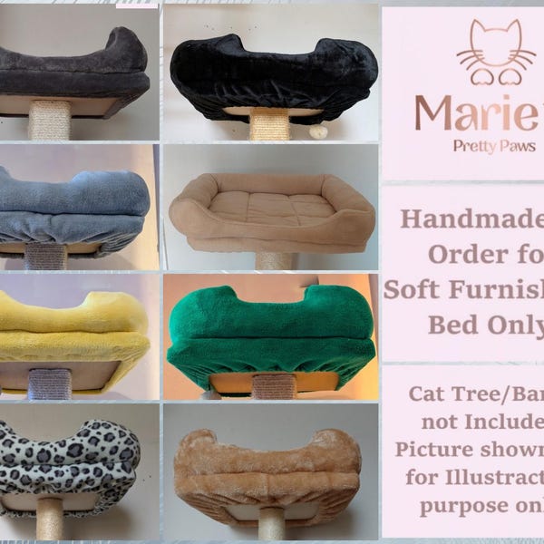 Wood Cat Tree and Bed - Etsy UK