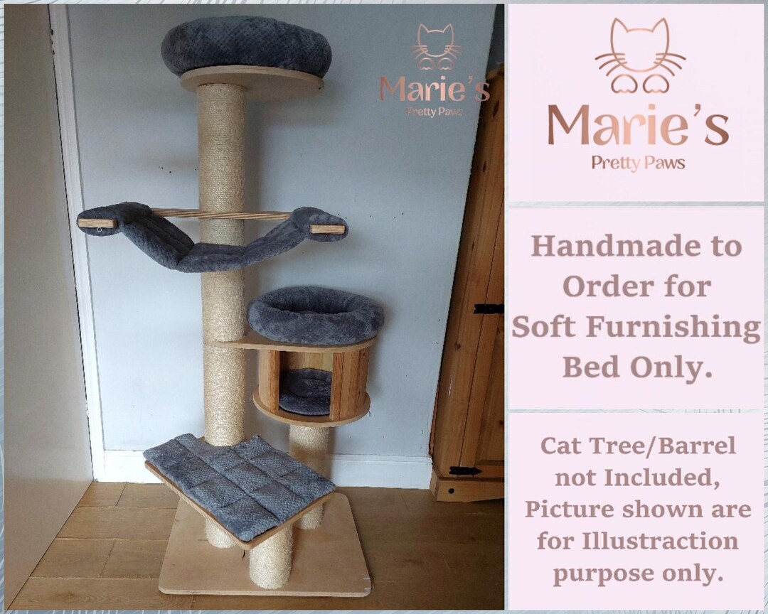 Grey Waffle Soft Fleece, Cat Snuggle Cushions Hammock Bed Replacement ...