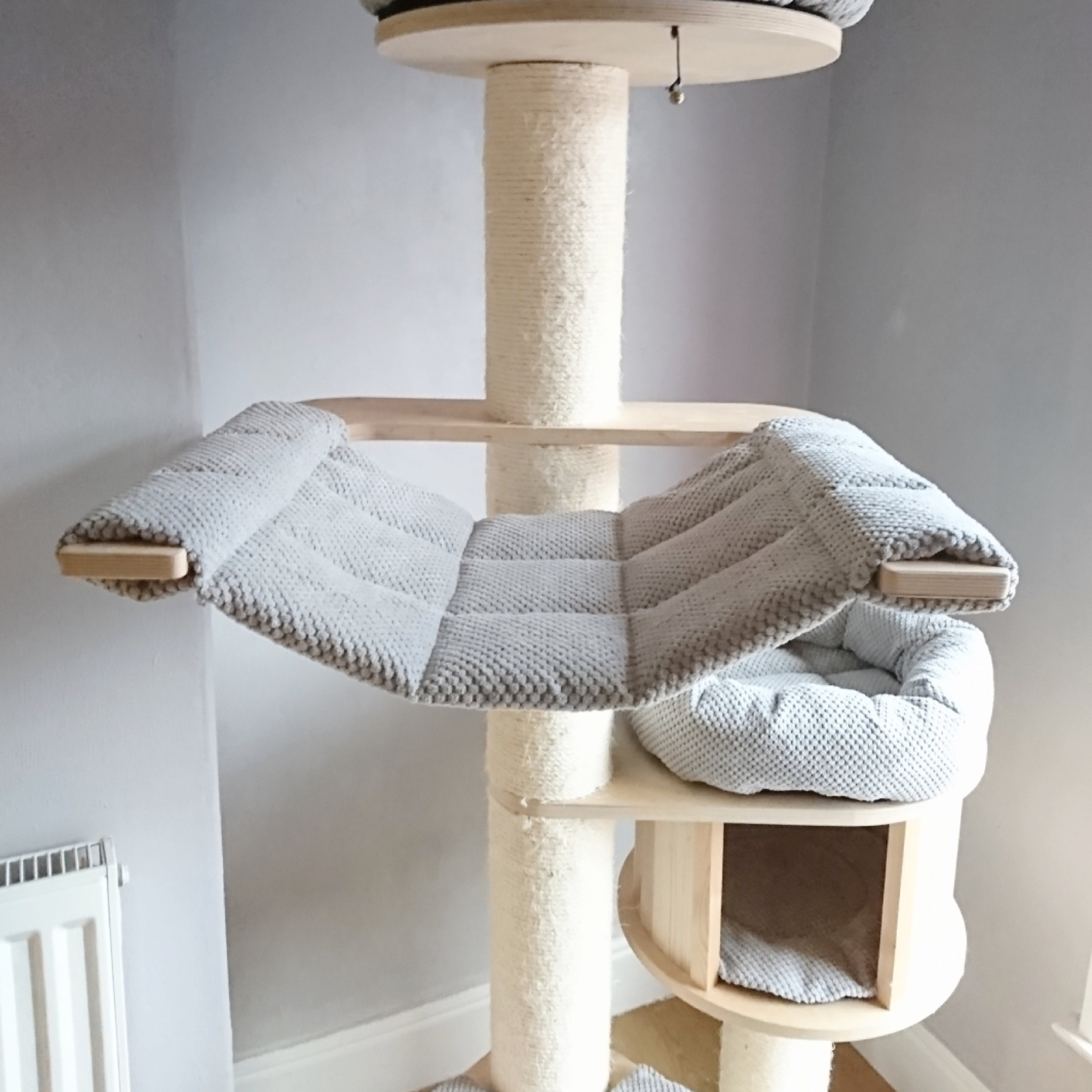 SILVER GREY Chenille Corduroy 5pc Cat Tree Bed Replacement Set - Etsy