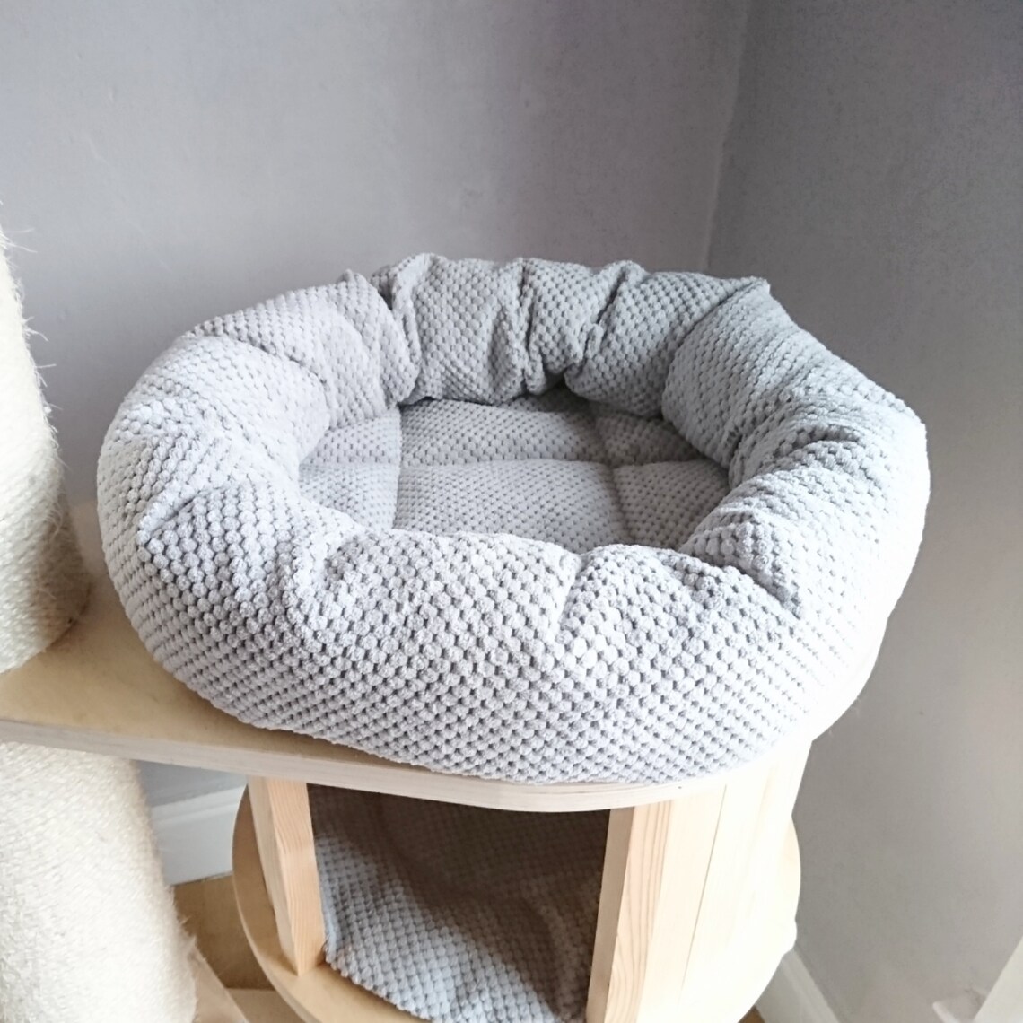 SILVER GREY Chenille Corduroy 5pc Cat Tree Bed Replacement Set - Etsy