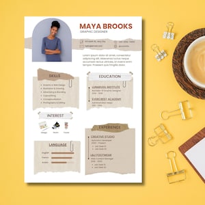 Creative Canva Resume Template | Fully Customizable CV | Instant ...